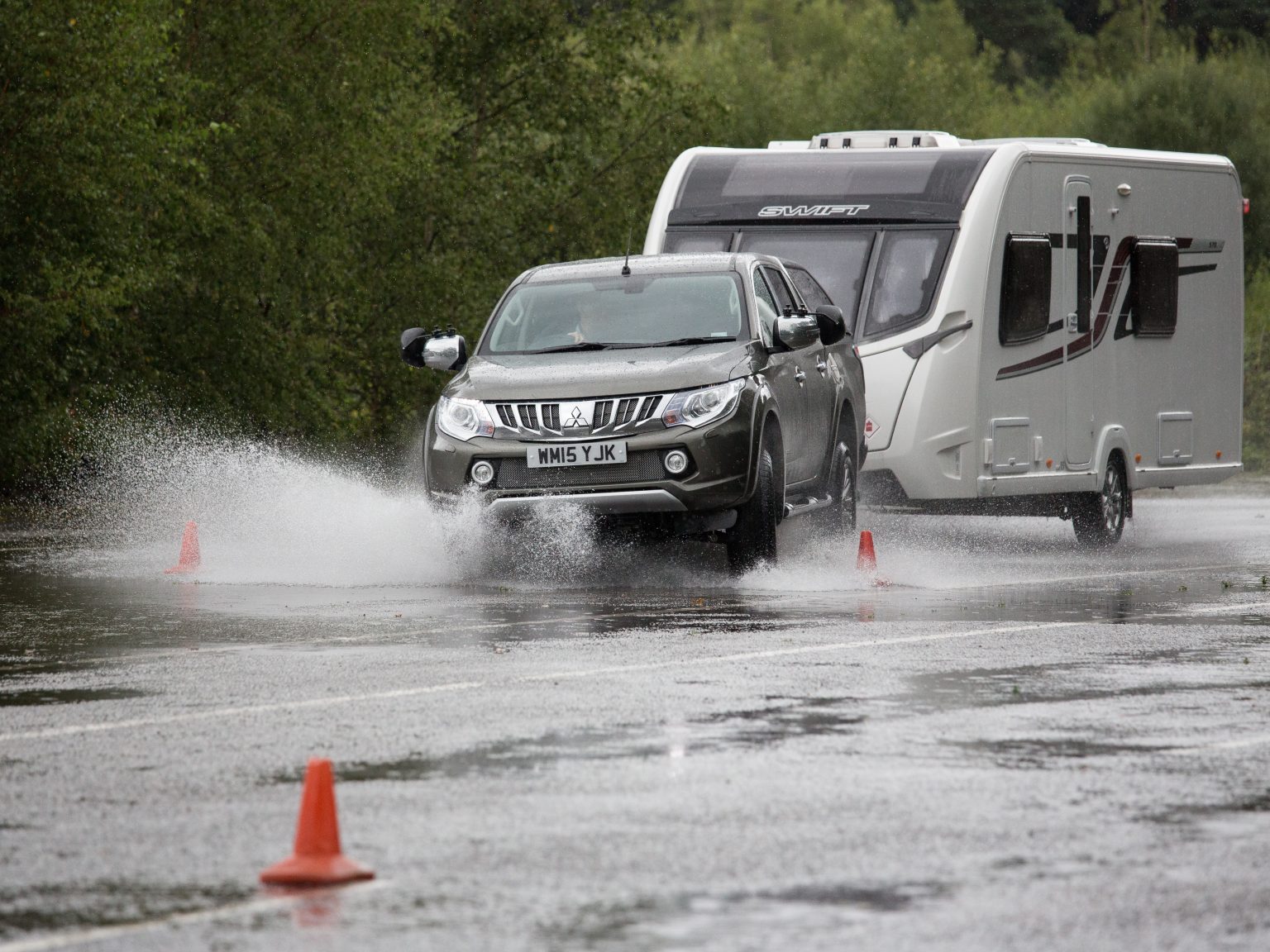 Driving tips for towing in wet and windy weather - Practical Caravan