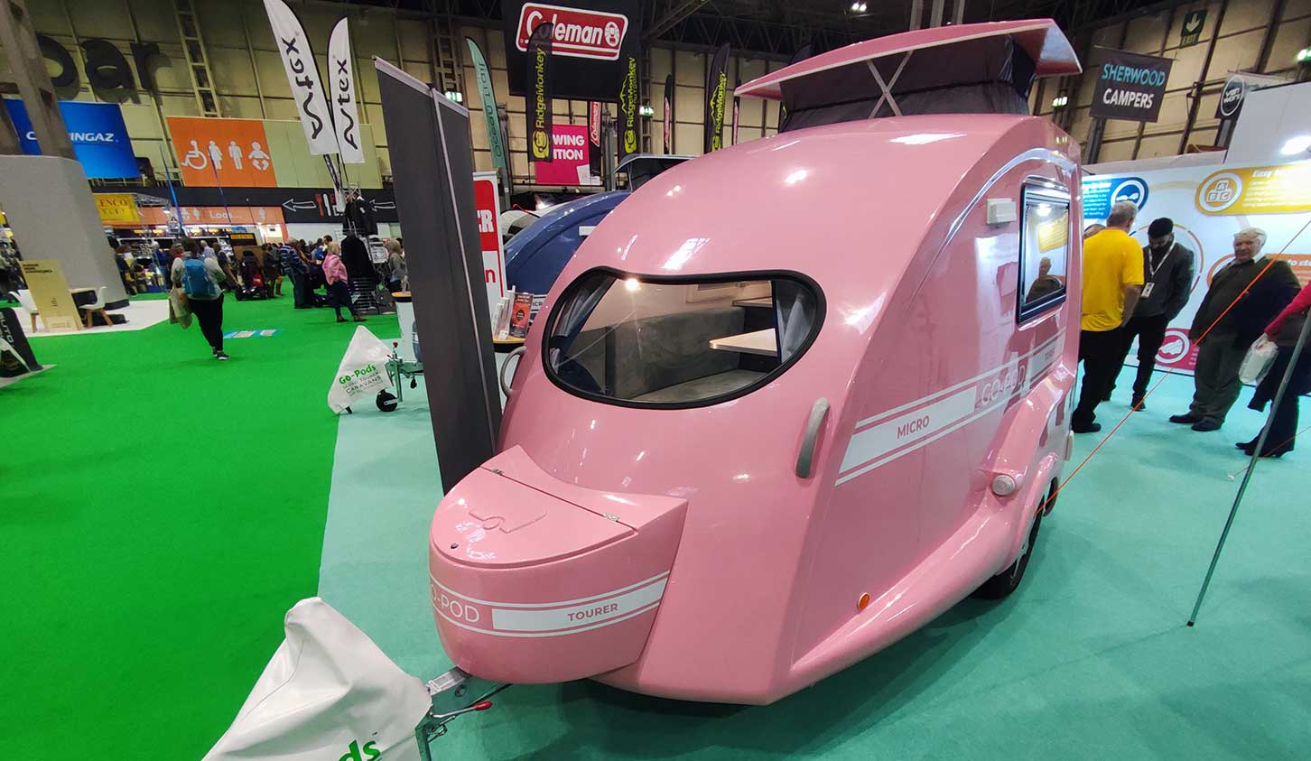 Go-Pods goes for colour at the February NEC Show - Practical Caravan