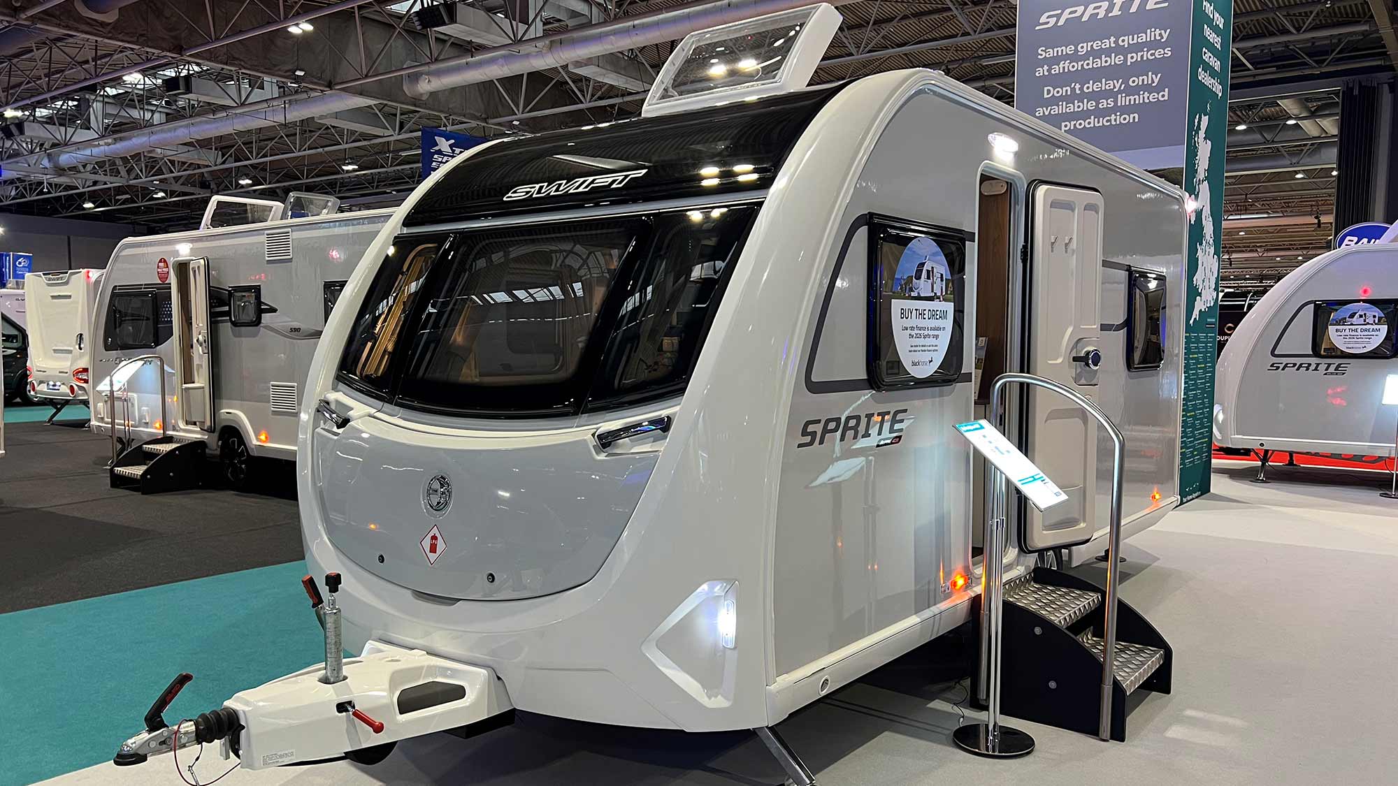 Swift showcases its updated Sprite tourers at the Motorhome and Caravan ...